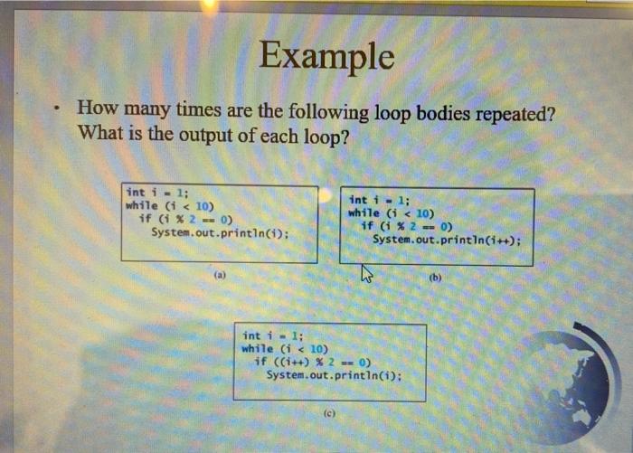 Solved How many times are the following loop bodies | Chegg.com
