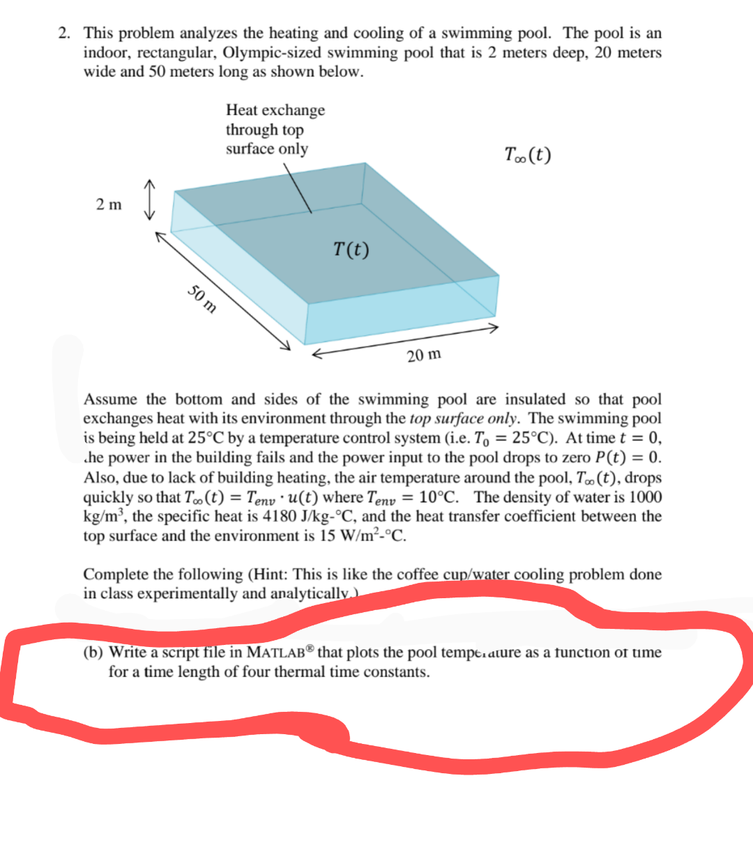 Solved 2. This problem analyzes the heating and cooling of a | Chegg.com