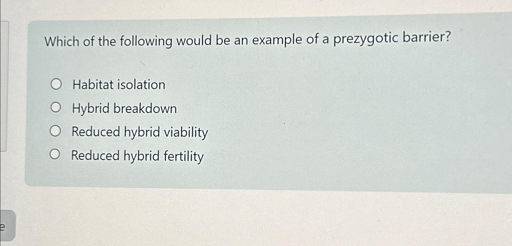 Solved Which of the following would be an example of a | Chegg.com