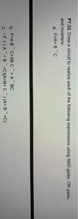 Solved P7.32. Draw a circuit to realize each of the | Chegg.com