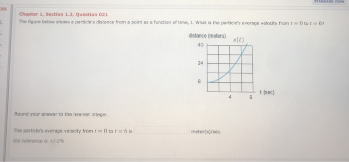 Solved STANDARD VIEW Chapter 1, Section 1.3, Question 021 | Chegg.com