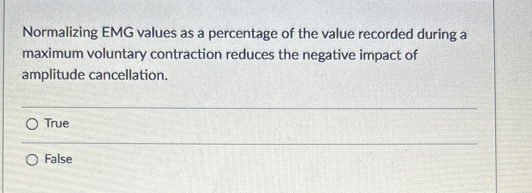 Solved Normalizing EMG values as a percentage of the value | Chegg.com