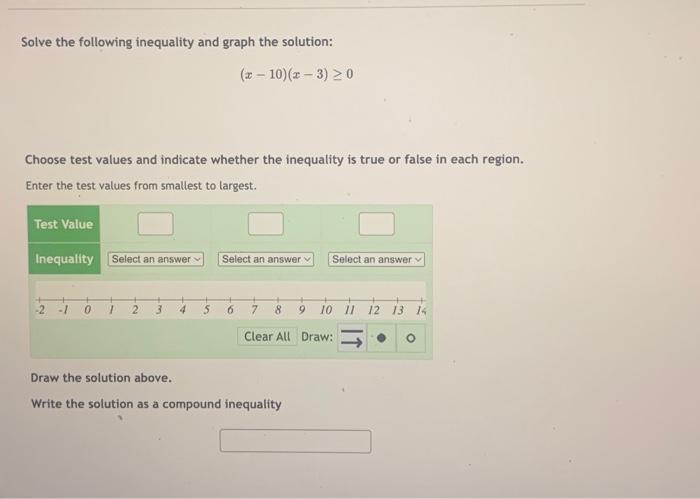 Solved Solve the following inequality and graph the | Chegg.com
