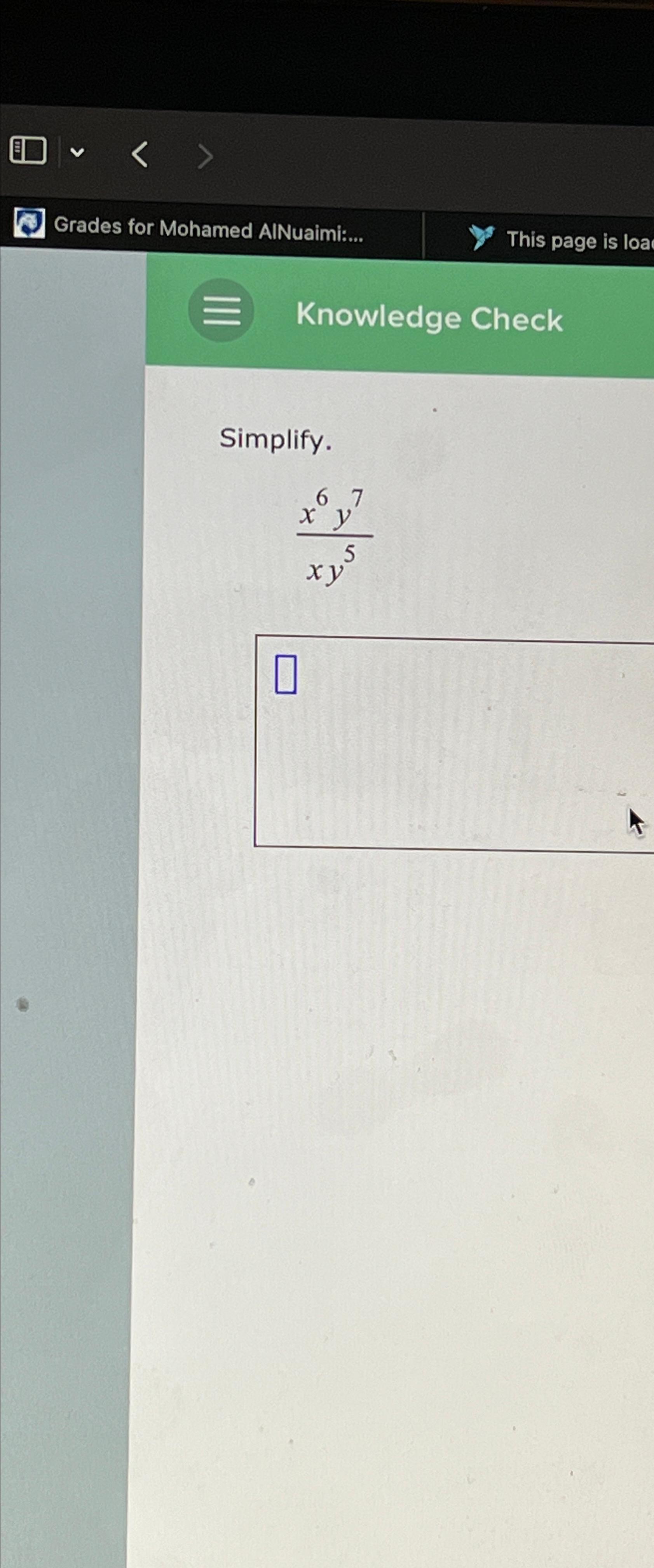 Solved Grades for Mohamed AlNuaimi:...This page is | Chegg.com