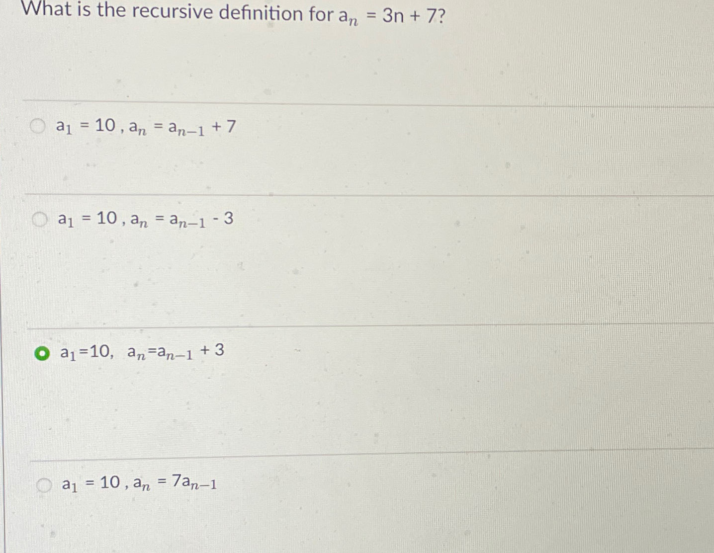 Solved What is the recursive definition for | Chegg.com