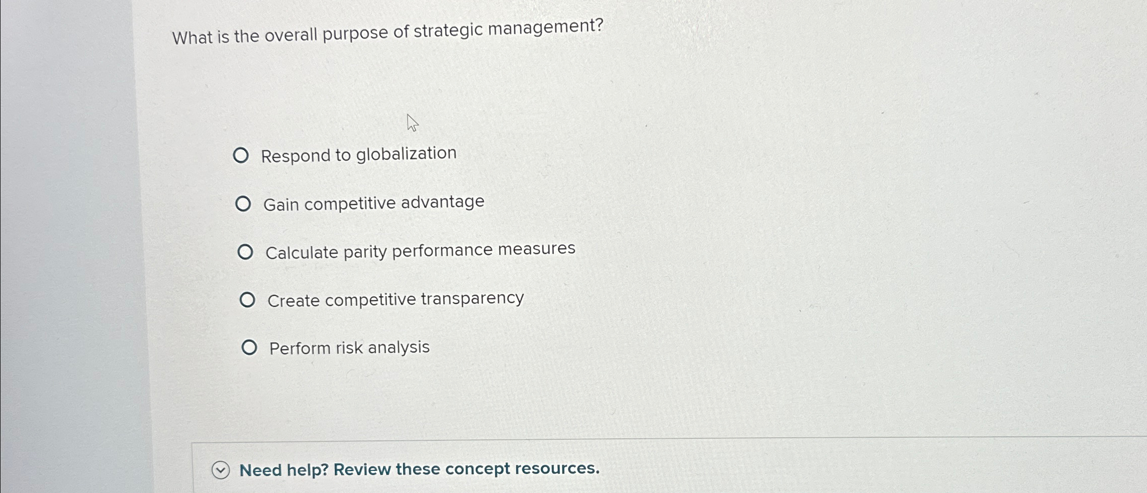 Solved What is the overall purpose of strategic | Chegg.com