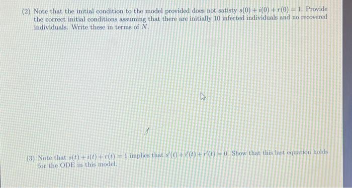 Solved HOMEWORK 6.4: APPLICATION OF FIRST ORDER SYSTEMS: SIR | Chegg.com