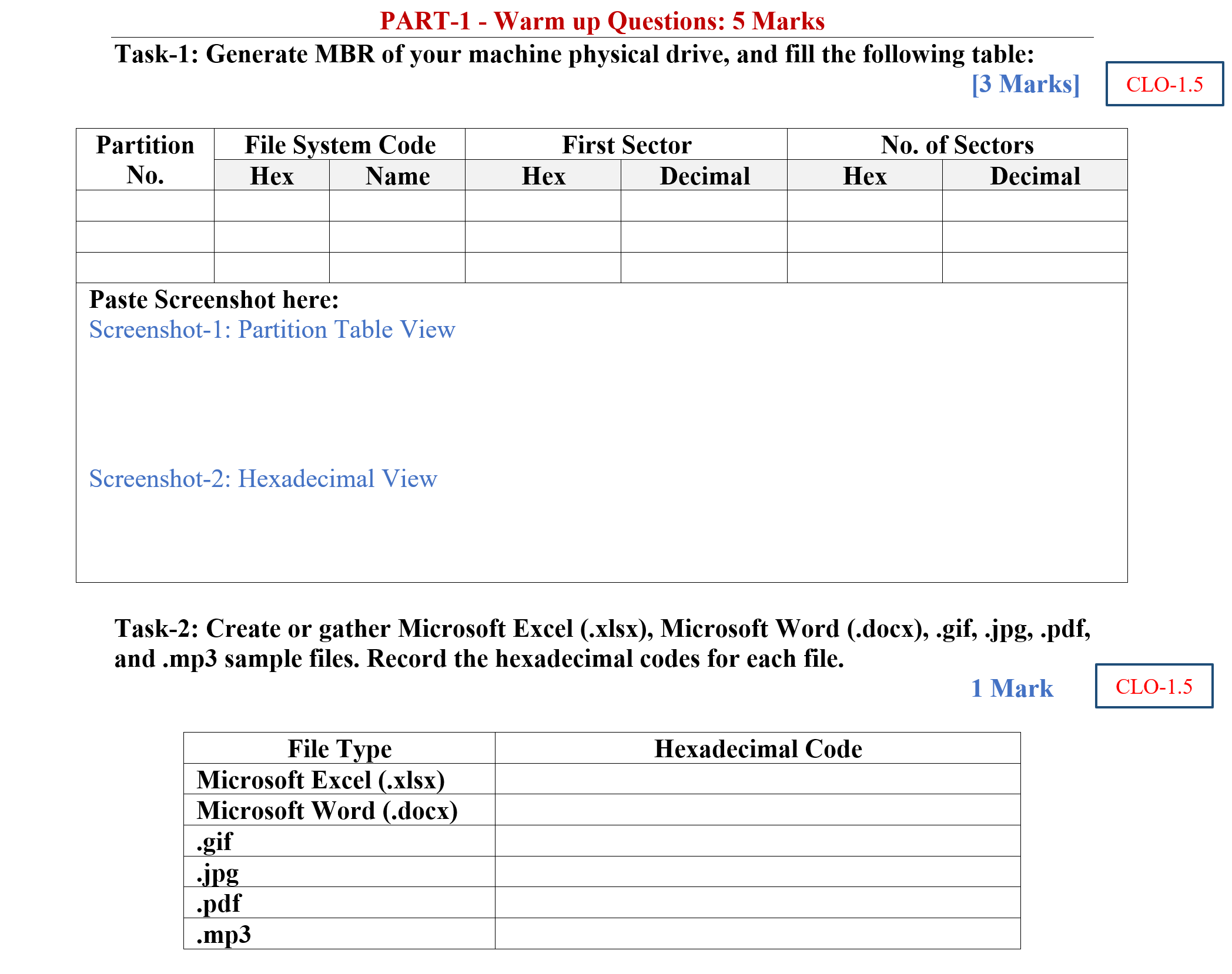 Solved how to Task-1: Generate MBR of your machine physical | Chegg.com