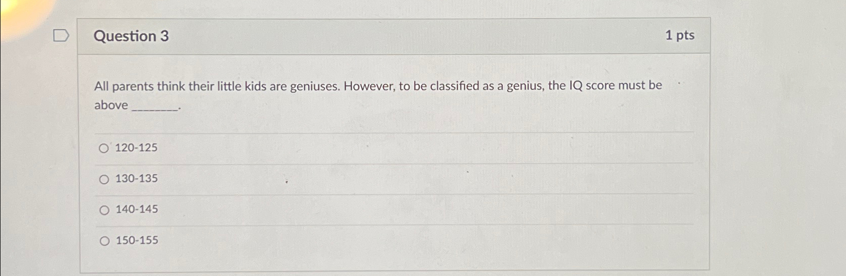 Solved Question 31ptsAll parents think their little kids are | Chegg.com
