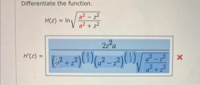 Solved Differentiate the function. | Chegg.com