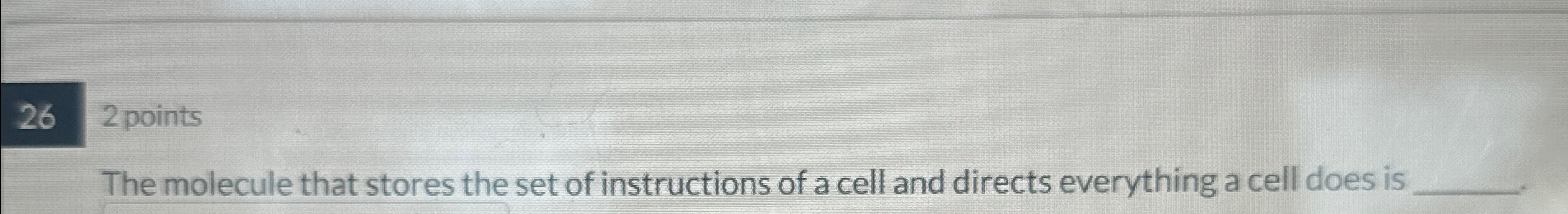 Solved 262 ﻿pointsThe molecule that stores the set of | Chegg.com