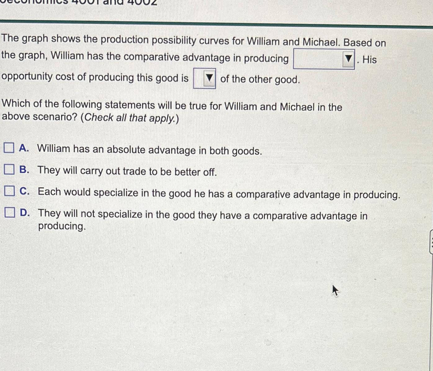 Solved The graph shows the production possibility curves for | Chegg.com