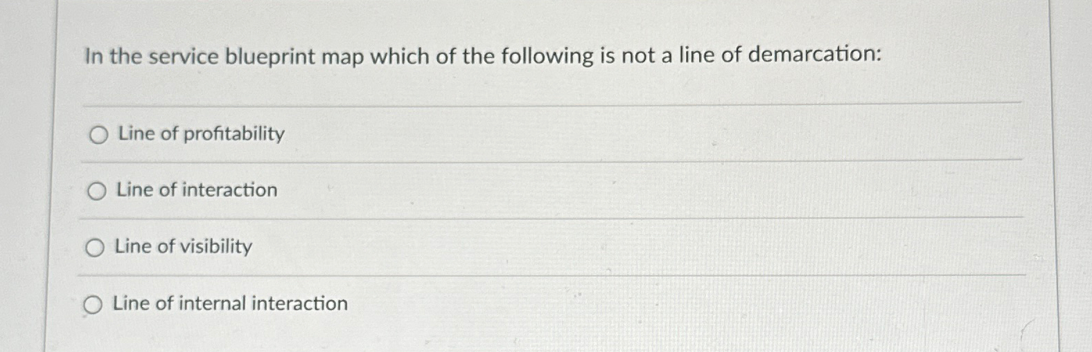 Solved In the service blueprint map which of the following | Chegg.com