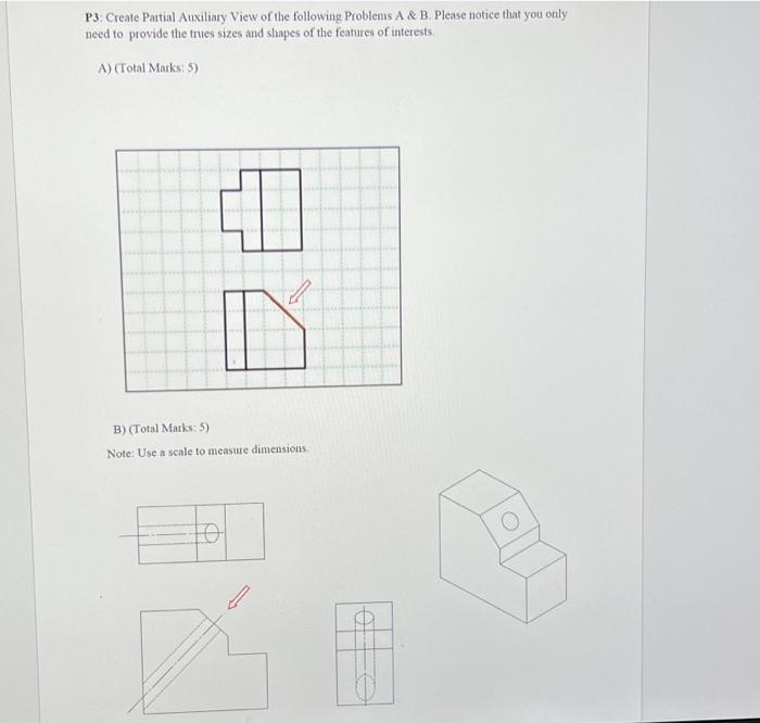 Solved P3: Create Partial Auxiliary View of the following | Chegg.com