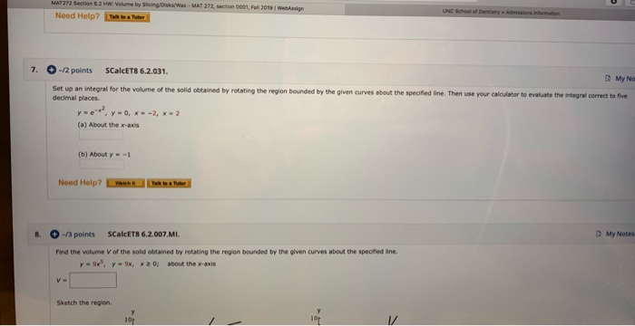 Solved 6. 2/3 points Previous Answers SCalcET8 6.2.015. Find | Chegg.com Solved 6. 2/3 points Previous Answers SCalcET8 6.2.015. Find | Chegg.com