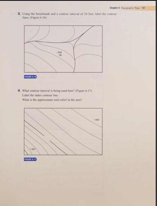 Solved FIGURE 6.H (PG 108)-- What is the contour interval? | Chegg.com