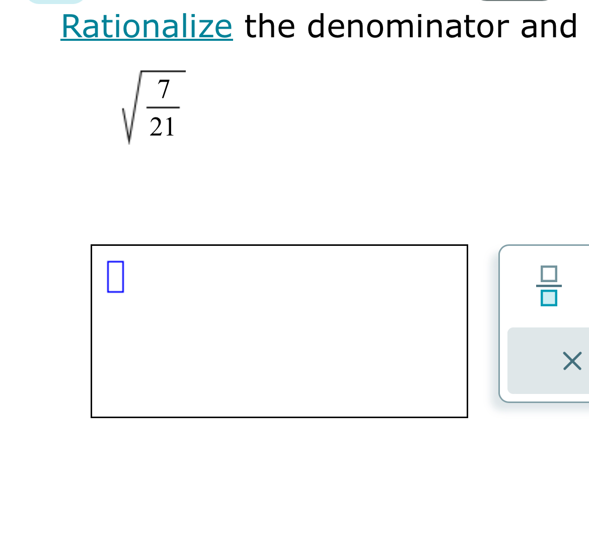 Solved Rationalize the denominator and7212 | Chegg.com