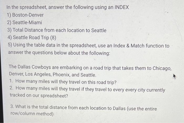 Solved In the spreadsheet, answer the following using an | Chegg.com