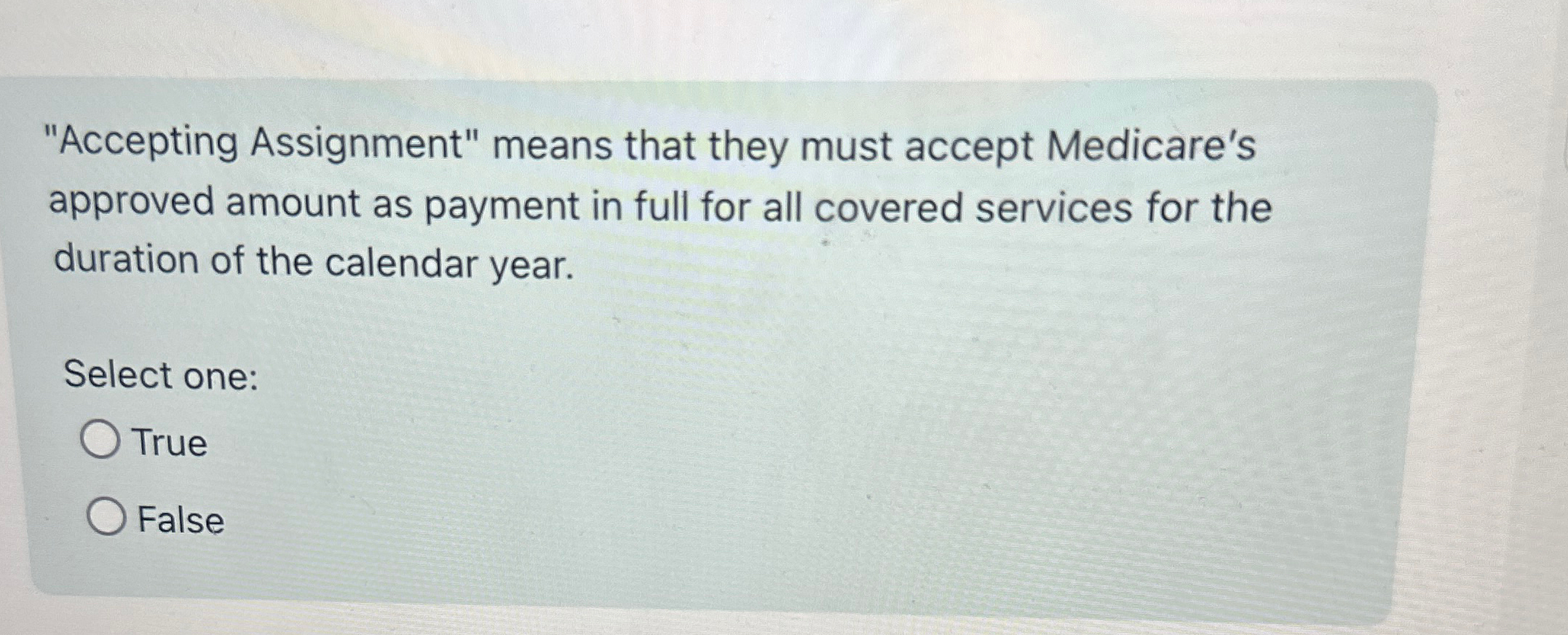 Solved "Accepting Assignment" means that they must accept | Chegg.com