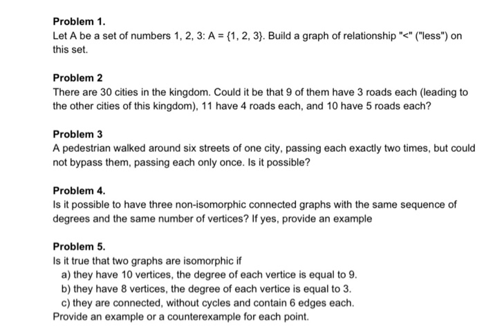 Solved Problem 1. Let A be a set of numbers 1, 2, 3: A = {1, | Chegg.com