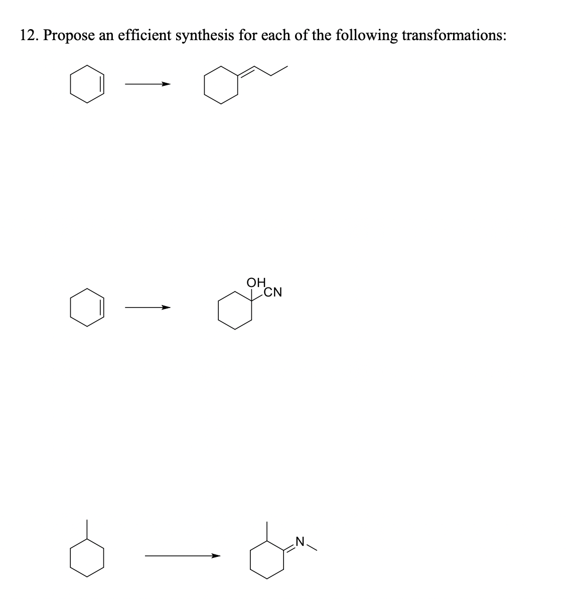 Solved Propose an efficient synthesis for each of the | Chegg.com