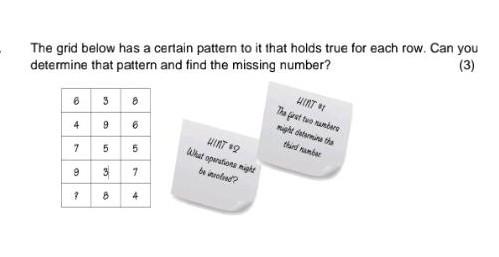 Solved The grid below has a certain pattern to it that holds | Chegg.com