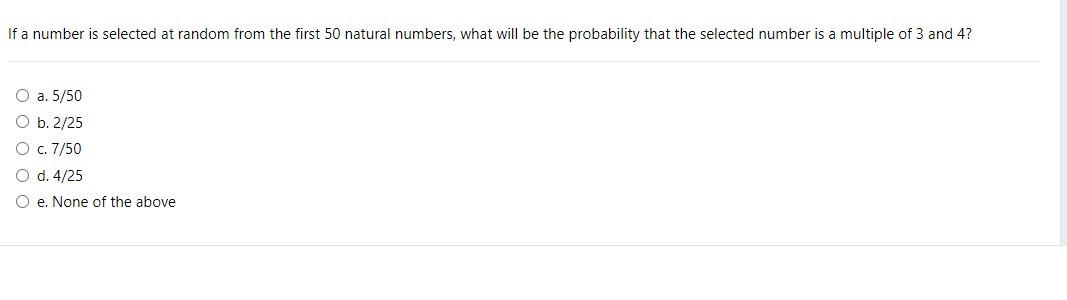 Solved If a number is selected at random from the first 50 | Chegg.com