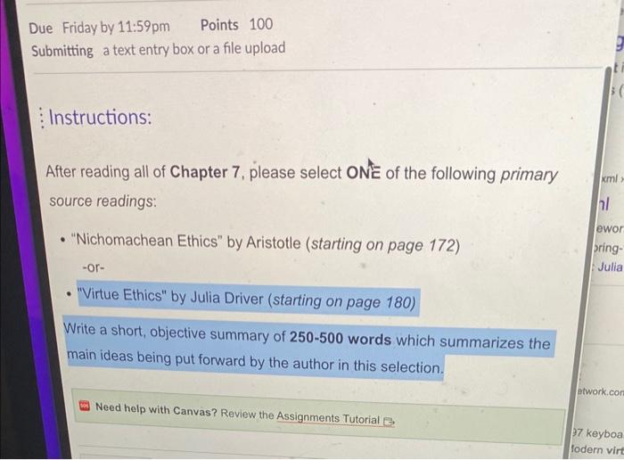 Instructions: After reading all of Chapter 7, please | Chegg.com
