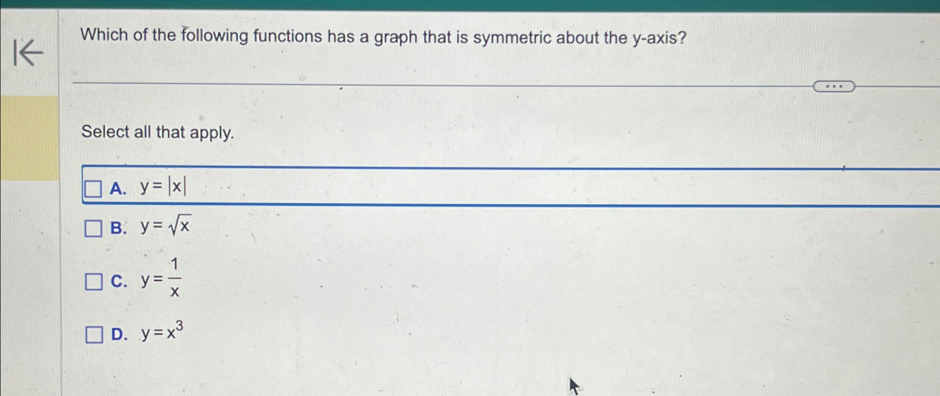 Solved Which of the following functions has a graph that is | Chegg.com