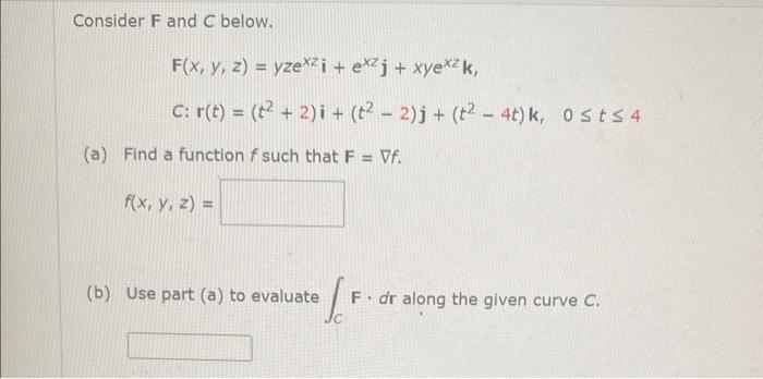 Solved Consider F and C below. | Chegg.com