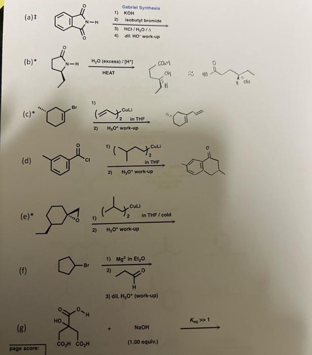 Solved (a) = Gabriel Synthesis 1) KOH 2) isobutyl bromide | Chegg.com