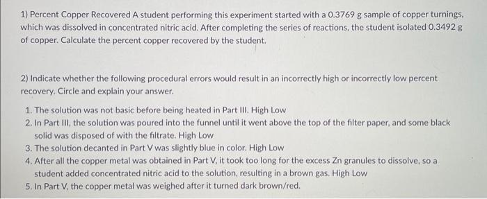 Solved Indicate whether the following procedural errors | Chegg.com