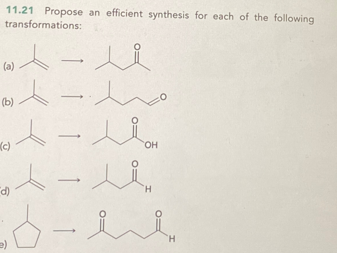 Solved 11.21 ﻿Propose an efficient synthesis for each of the | Chegg.com