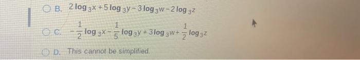 Solved Use the properties of logarithms to rewrite the | Chegg.com
