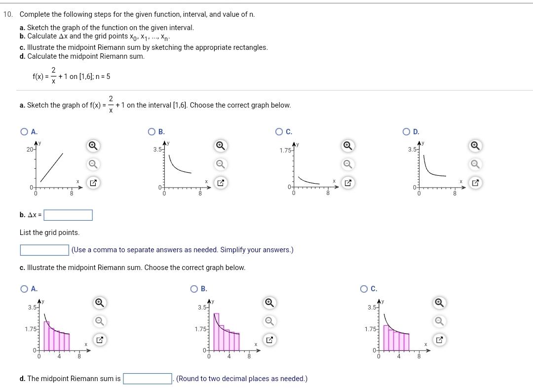Solved Complete the following steps for the given function, | Chegg.com