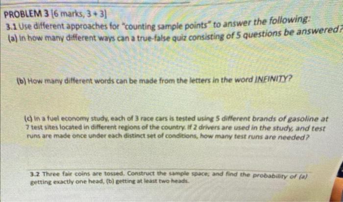 Solved PROBLEM 3 : Probability & Statistics Please solve the | Chegg.com