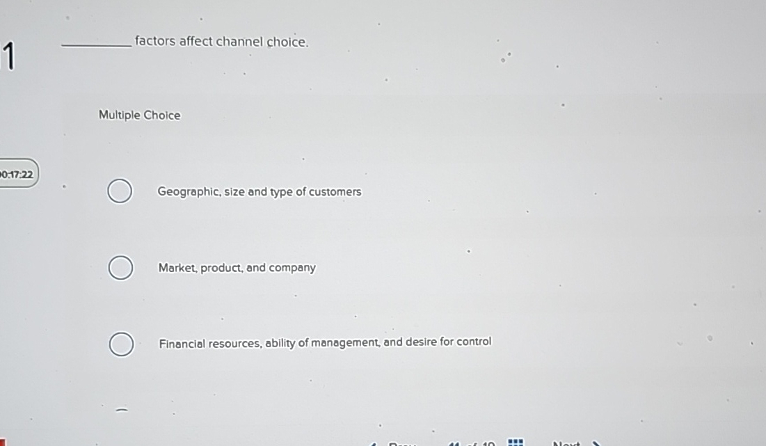 Solved factors affect channel choice.Multiple | Chegg.com