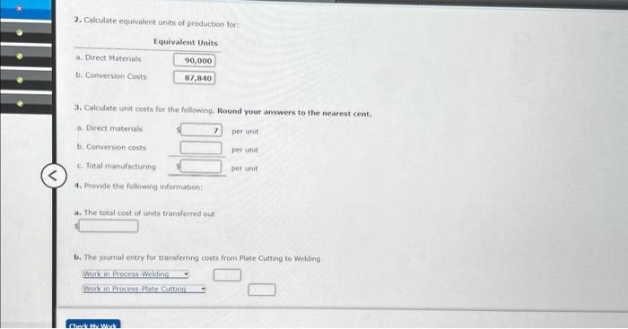 Solved 2. Calculate equivalent units of production for: 3. | Chegg.com