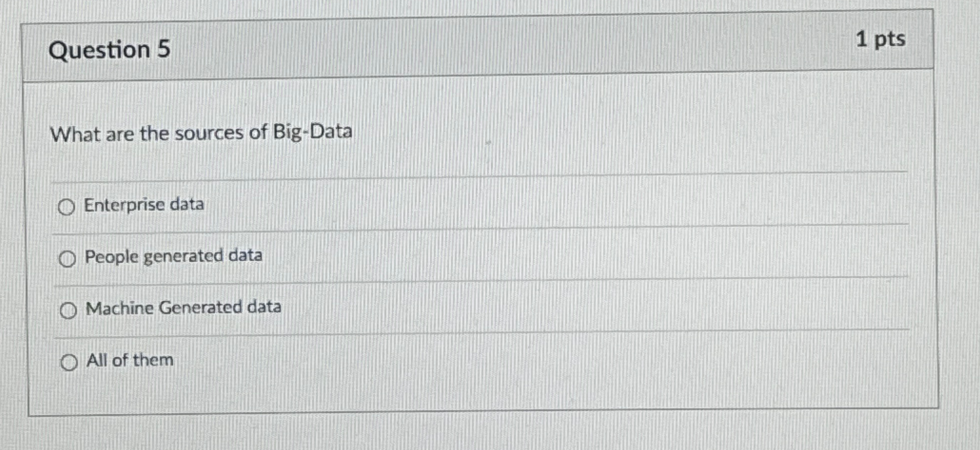 Solved Question 51ptsWhat are the sources of | Chegg.com