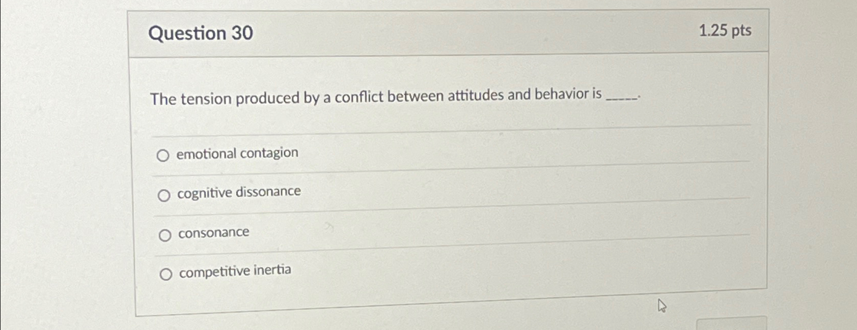 Solved Question 301.25ptsThe tension produced by a conflict | Chegg.com
