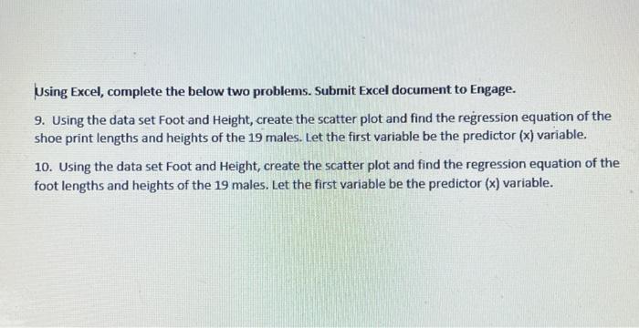 Solved Using Excel, complete the below two problems. Submit | Chegg.com