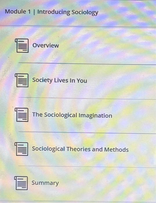 Assignment Content The sociological perspective | Chegg.com Assignment Content The sociological perspective | Chegg.com