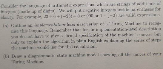 Solved Consider the language of arithmetic expressions which | Chegg.com