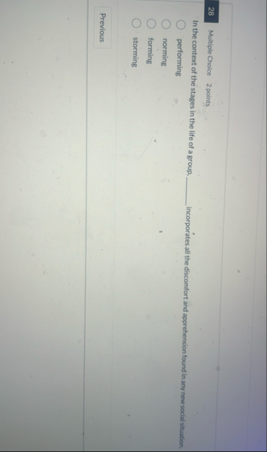 Solved 28Multiple Choice 2 ﻿pointsIn the context of the | Chegg.com