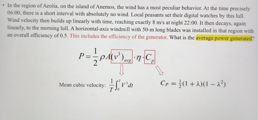 Solved • In the region of Aeolia, on the island of Anemos, | Chegg.com