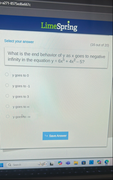 Solved -a271-8575ed6e667cLimeSpringSelect your answer(16 | Chegg.com