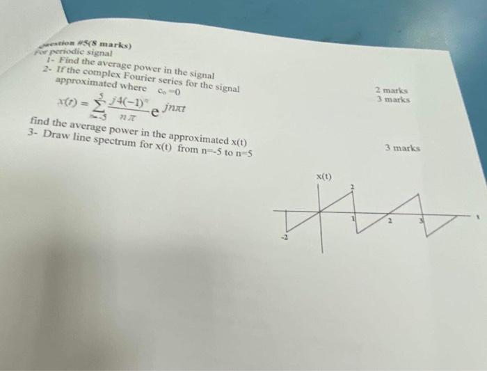 Solved everion wss(s marks) riv periodic signal t- Find the | Chegg.com