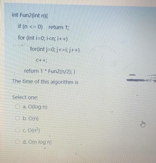 Solved Int Fun2int N If N 