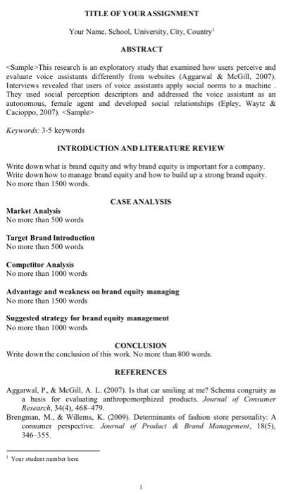 Solved TITLE OF YOUR ASSIGNMENT Your Name, School | Chegg.com