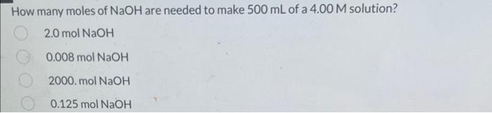 Solved How many grams of NaCl contains 1.5 moles of | Chegg.com